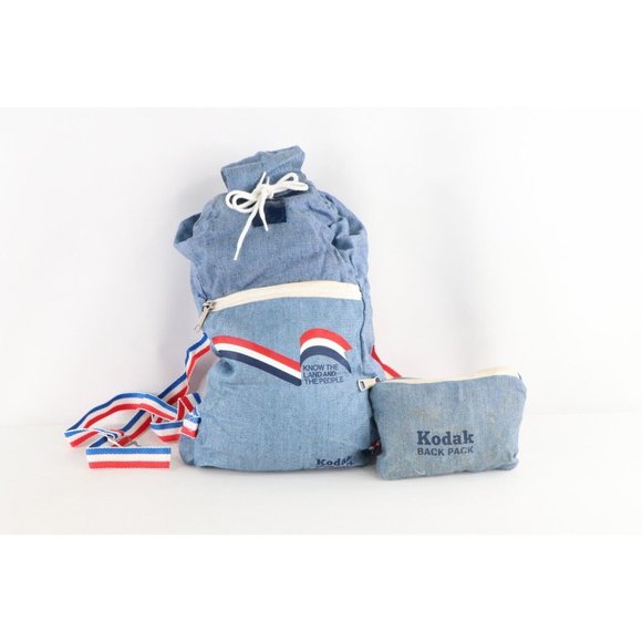 Kodak | Bags | Vintage 7s Kodak Spell Out Chambray Denim Mini Top ...
